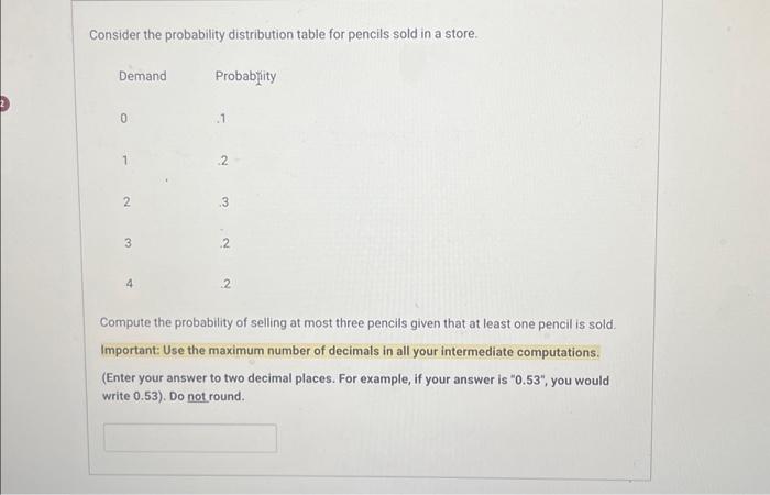 Solved Compute the probability of selling at most three | Chegg.com