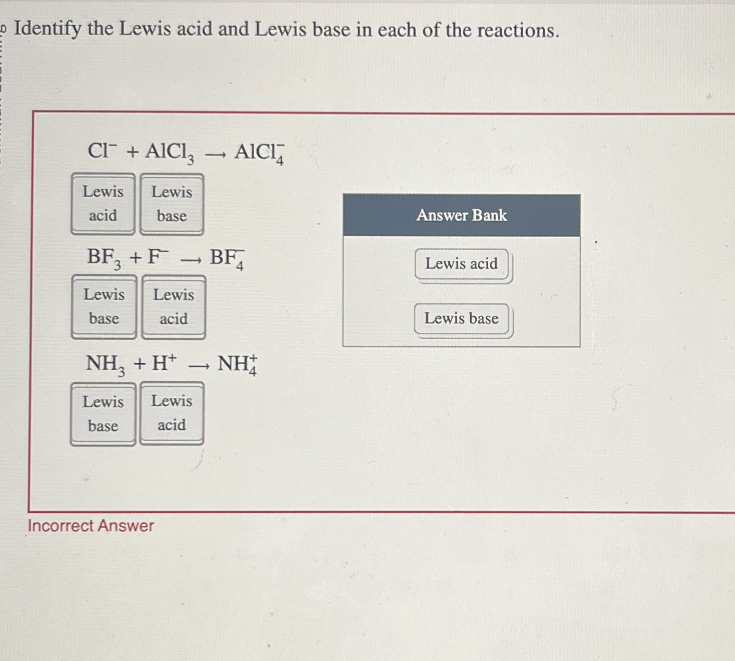 Identify the Lewis acid and Lewis base in each of the | Chegg.com