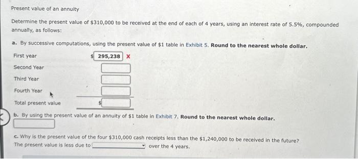 Solved Present value of an annuity Determine the present | Chegg.com