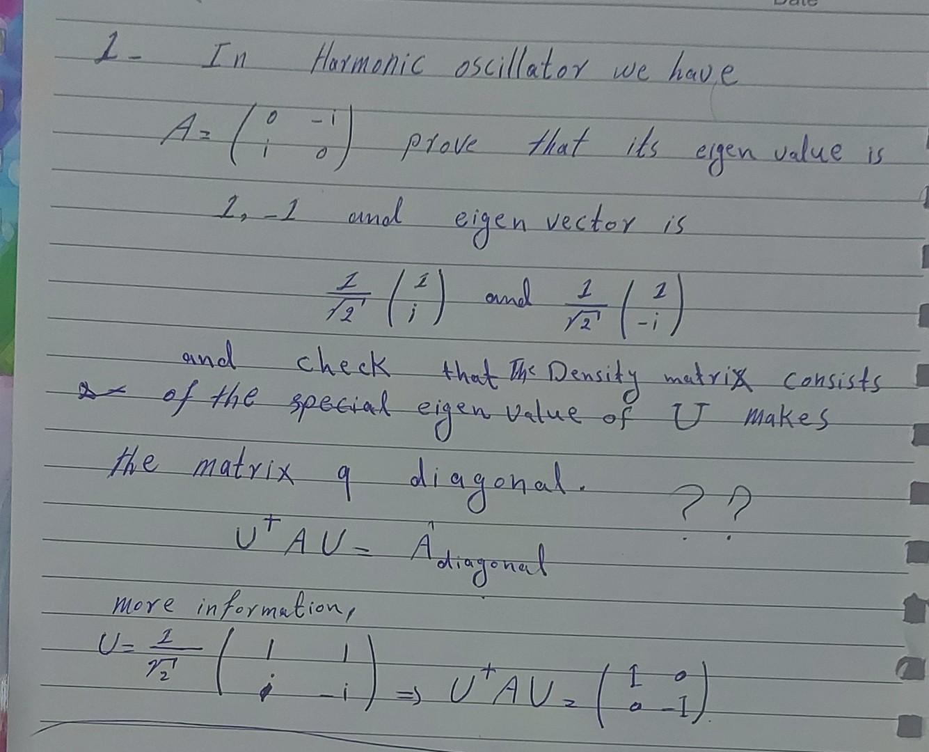 Solved 1,-1 1. In Harmonic oscillator we have Ali prove that | Chegg.com