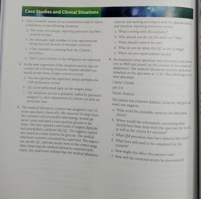 Solved Case Studies and Clinical SituationsState a possible | Chegg.com