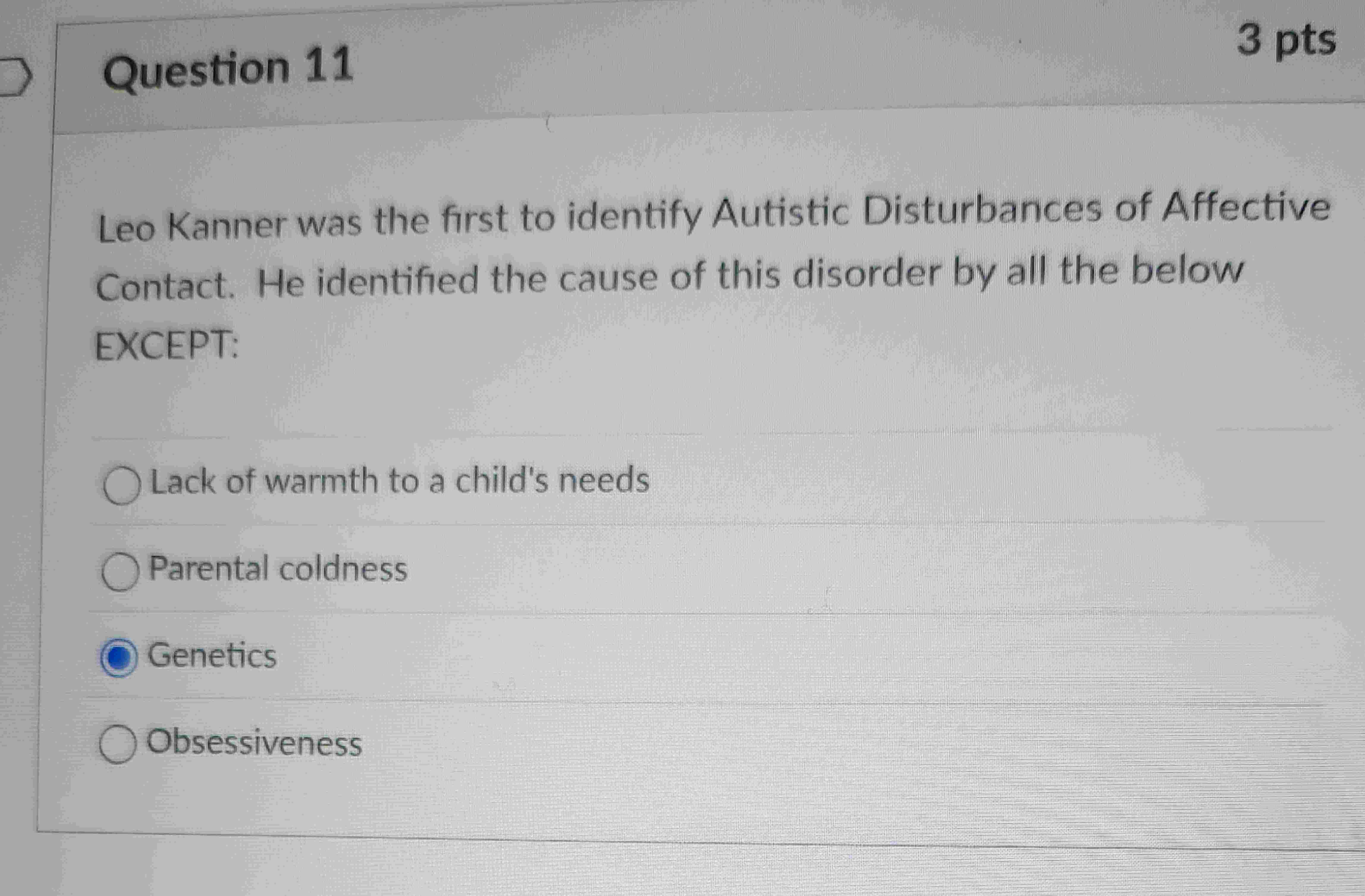 Solved Leo Kanner was the first to identify Autistic | Chegg.com