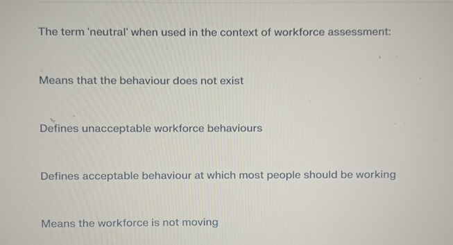 Solved The term 'neutral' when used in the context of | Chegg.com