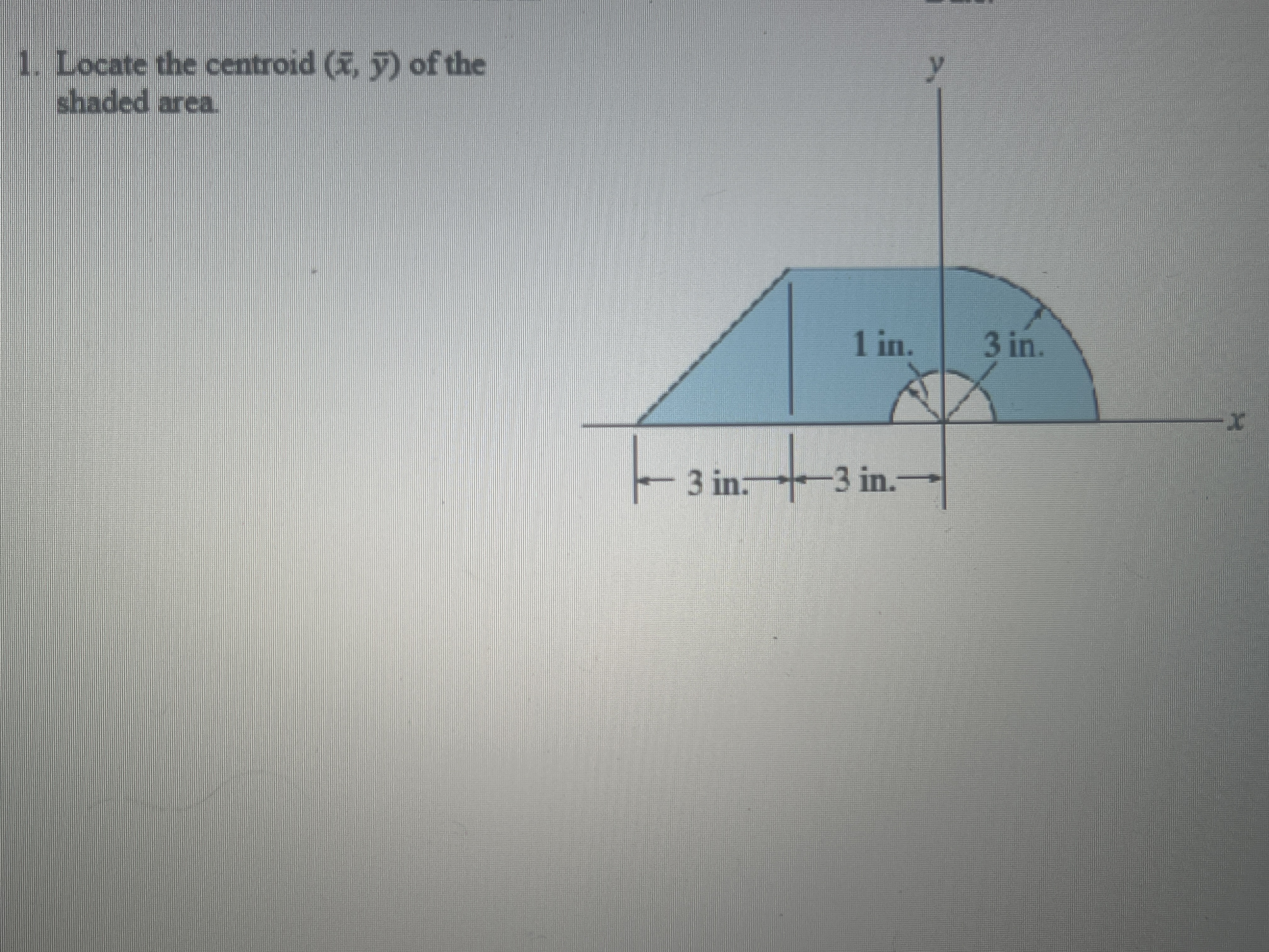 Solved Locate the centroid (x‾,bar (y)) of ﻿the shaded area. | Chegg.com