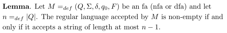 Solved Lemma. Let M=?def(Q,Σ,δ,q0,F) ﻿be an fa (nfa or dfa) | Chegg.com