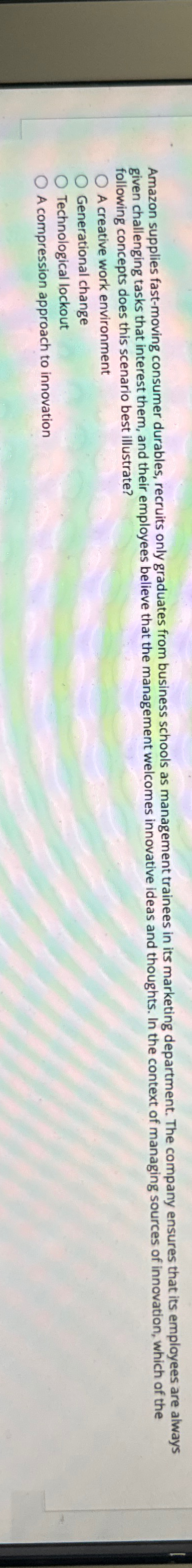 Solved Amazon supplies fast-moving consumer durables, | Chegg.com