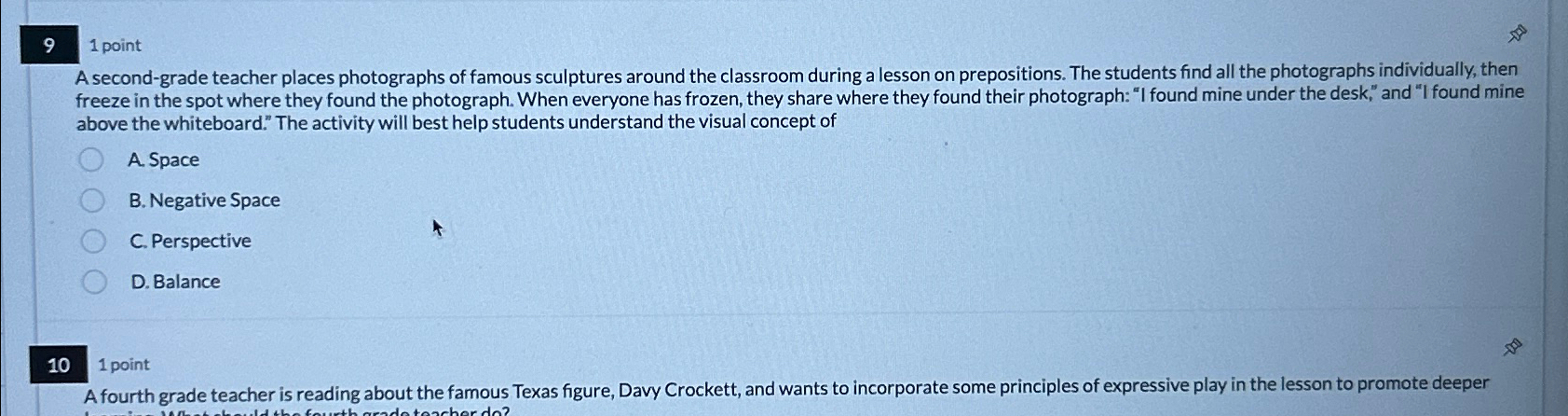 Solved 91 ﻿pointA second-grade teacher places photographs of | Chegg.com