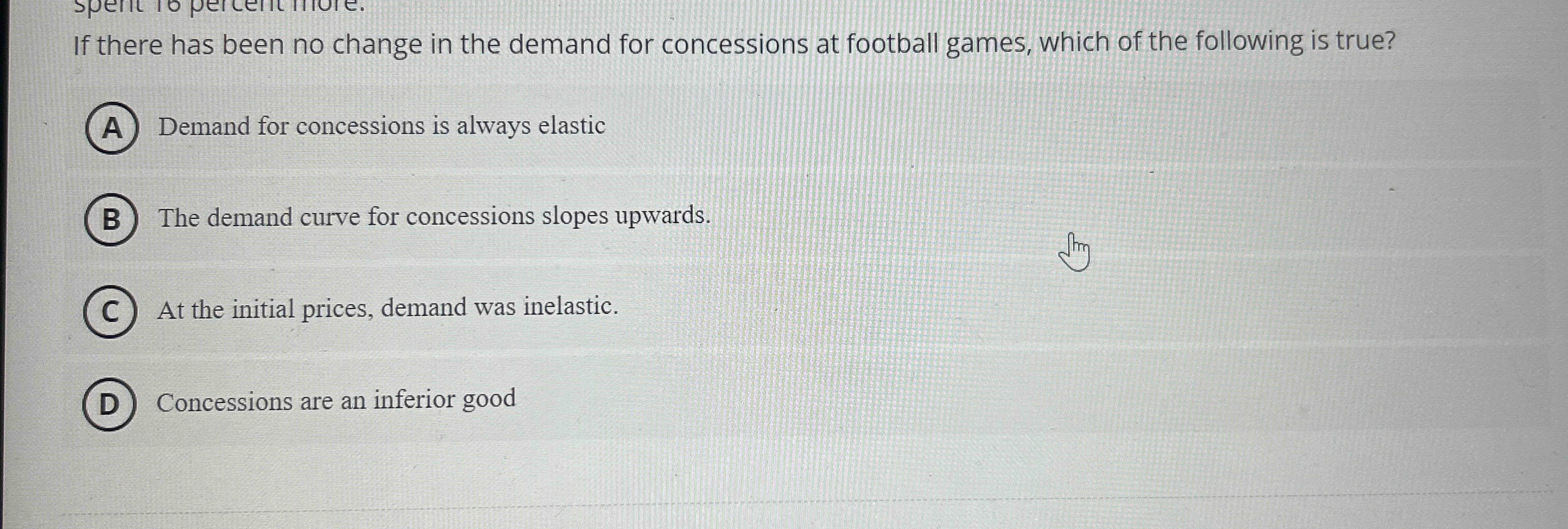 Solved If there has been no change in the demand for | Chegg.com