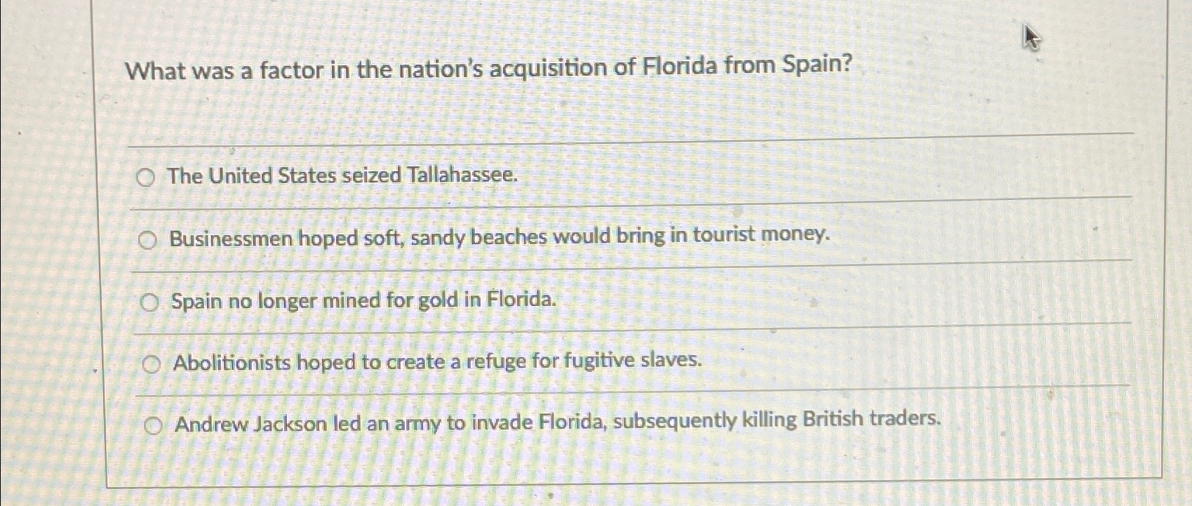 Solved What was a factor in the nation's acquisition of | Chegg.com