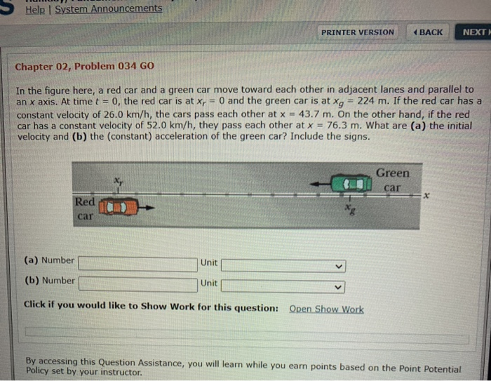 Solved Help System Announcements PRINTER VERSION 4 BACK NEXT | Chegg.com