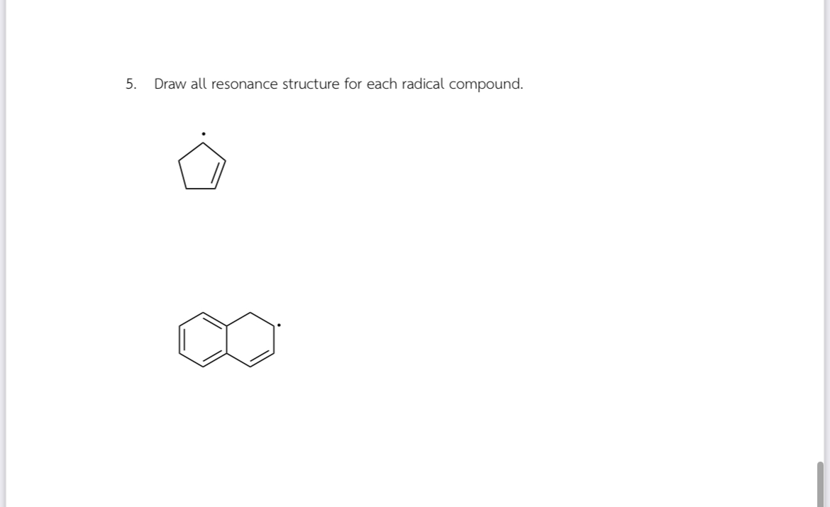 Solved Draw all resonance structure for each radical | Chegg.com