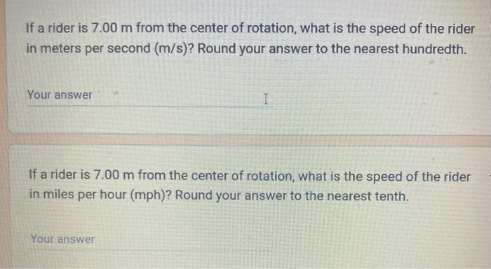 Solved Carousel Math Calculate some of the physics of the | Chegg.com