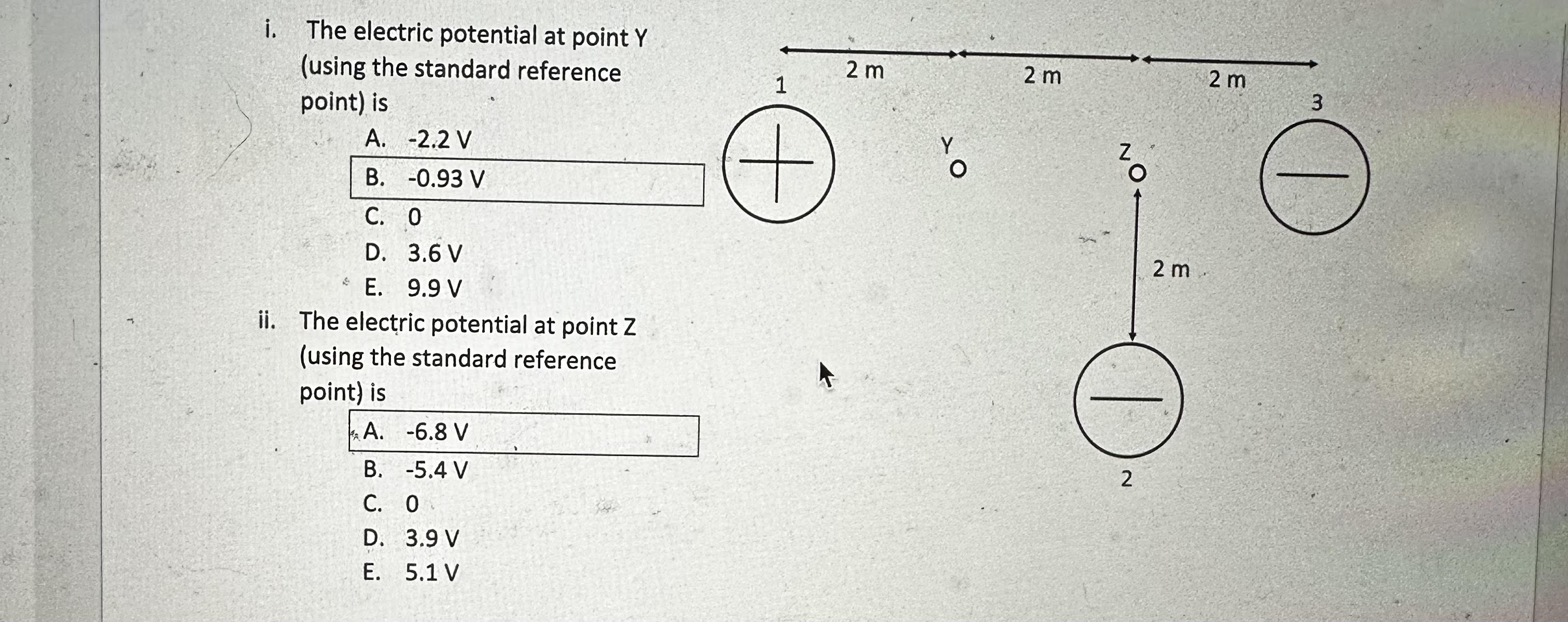 Solved Three charges are arranged in the pattern shown. They | Chegg.com