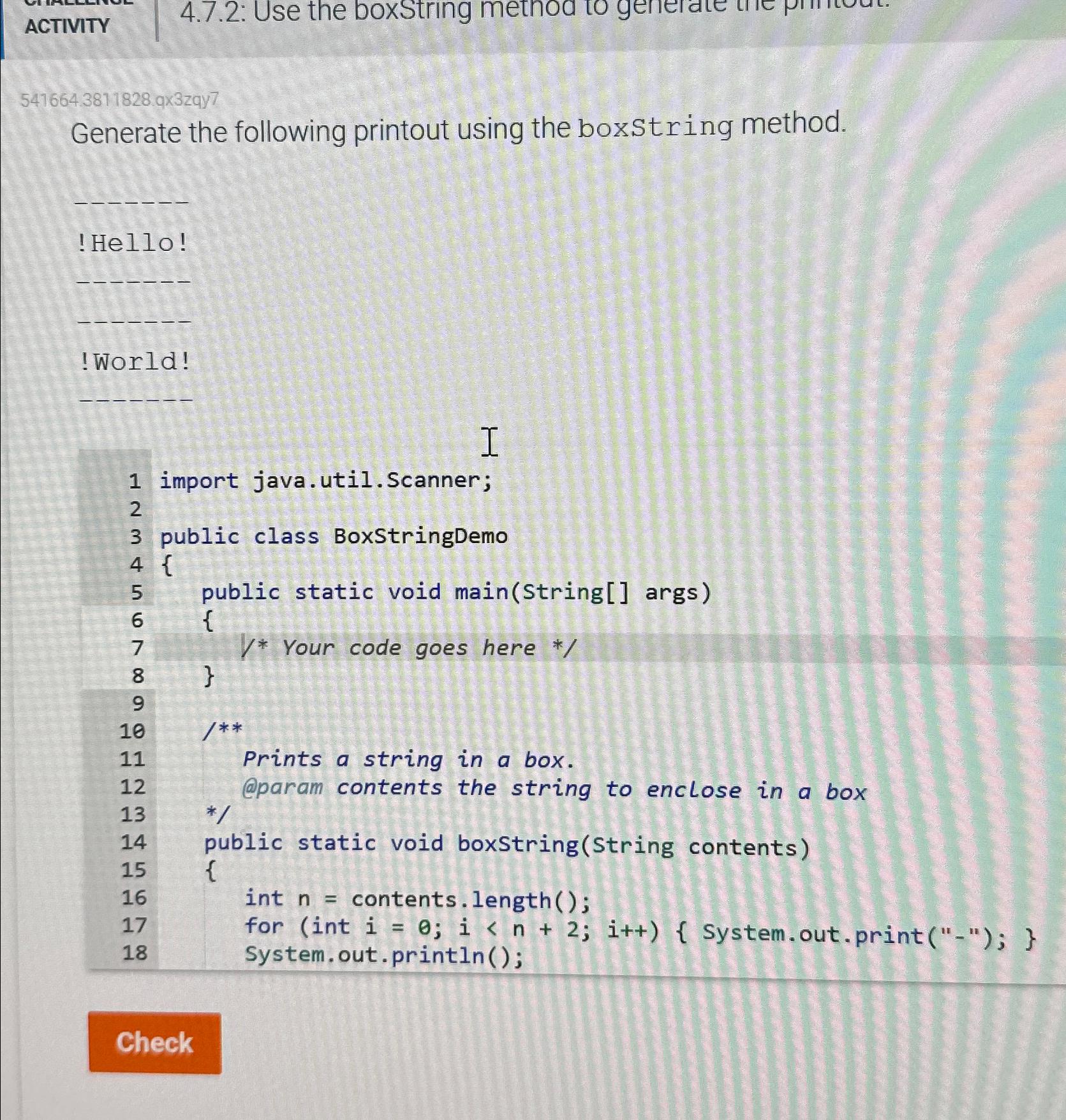 Solved ACTIVITY5416643811828.qx3zqy7Generate the following | Chegg.com