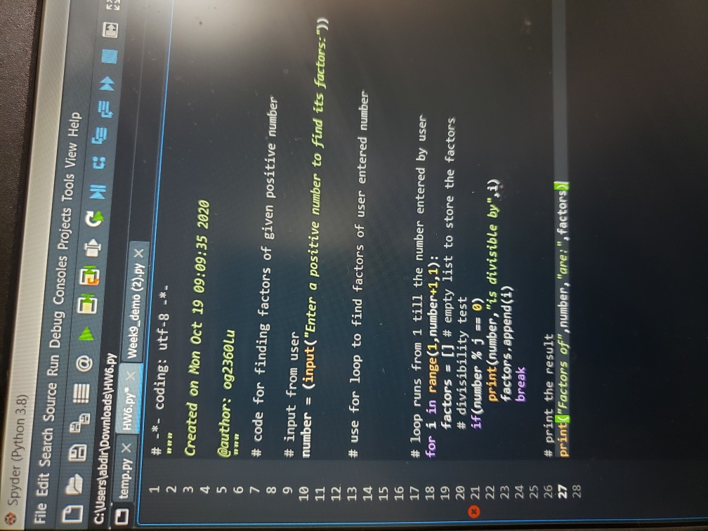Solved and this the file named HW6.py in d2l which has the | Chegg.com
