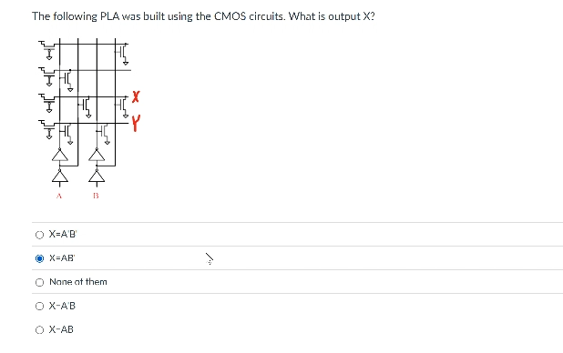 Solved The following PLA was built using the CMOS circuits. | Chegg.com