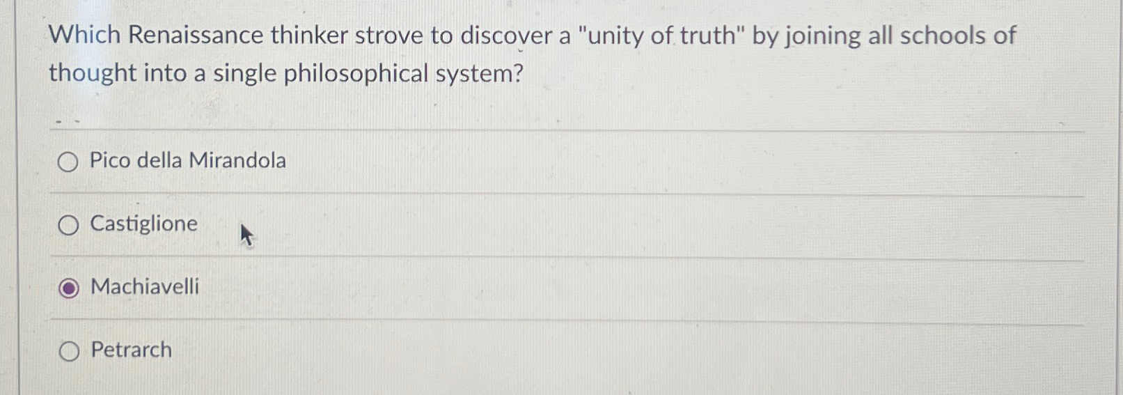 Solved Which Renaissance thinker strove to discover a "unity | Chegg.com