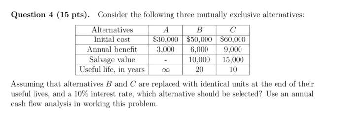 Solved Question 4 (15 pts). Consider the following three | Chegg.com