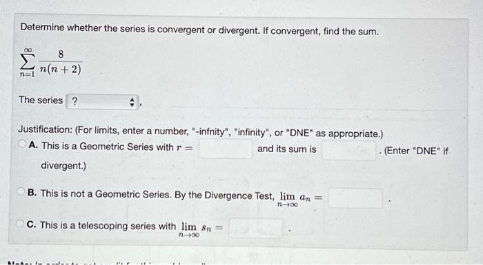 Solved Determine whether the series is convergent or | Chegg.com