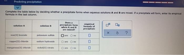 Solved Predicting precipitation Complete the table below by | Chegg.com