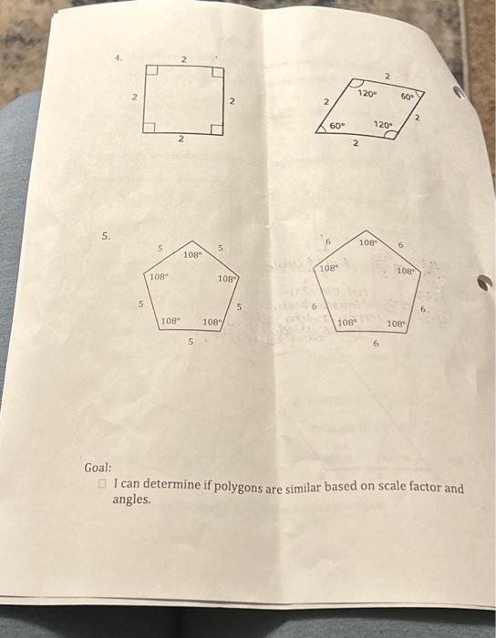 Solved Goal: I can determine if polygons are similar based | Chegg.com