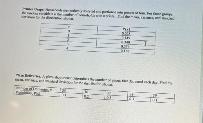 Solved Ch4.1 Probsblility Distribution - Iab Find the μ,σ, | Chegg.com