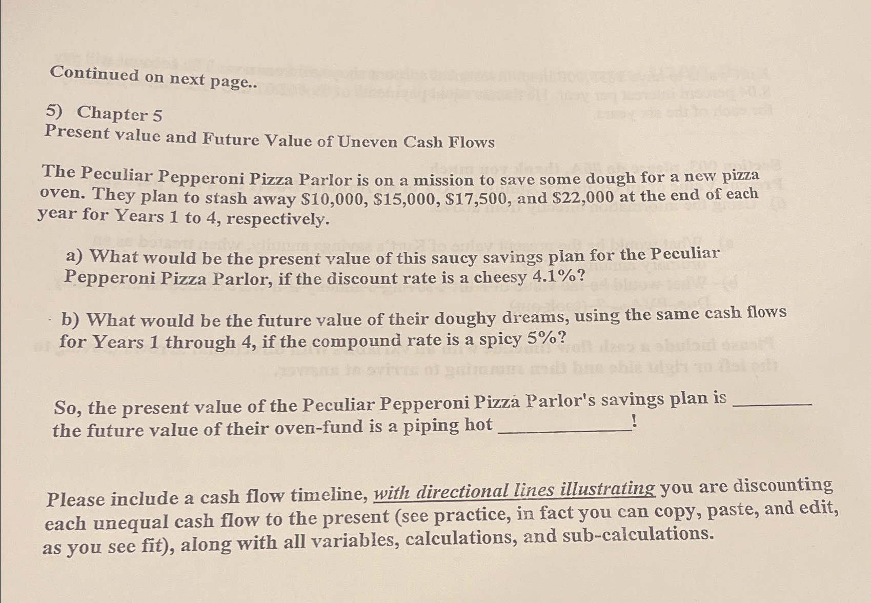 Solved Continued on next page..Chapter 5Present value and | Chegg.com