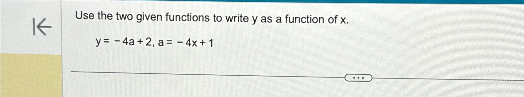 Solved Use the two given functions to write y ﻿as a function | Chegg.com