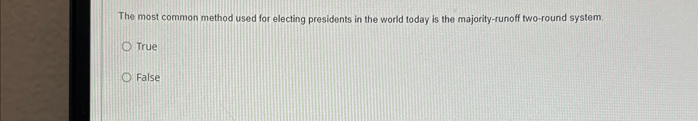 Solved The most common method used for electing presidents | Chegg.com