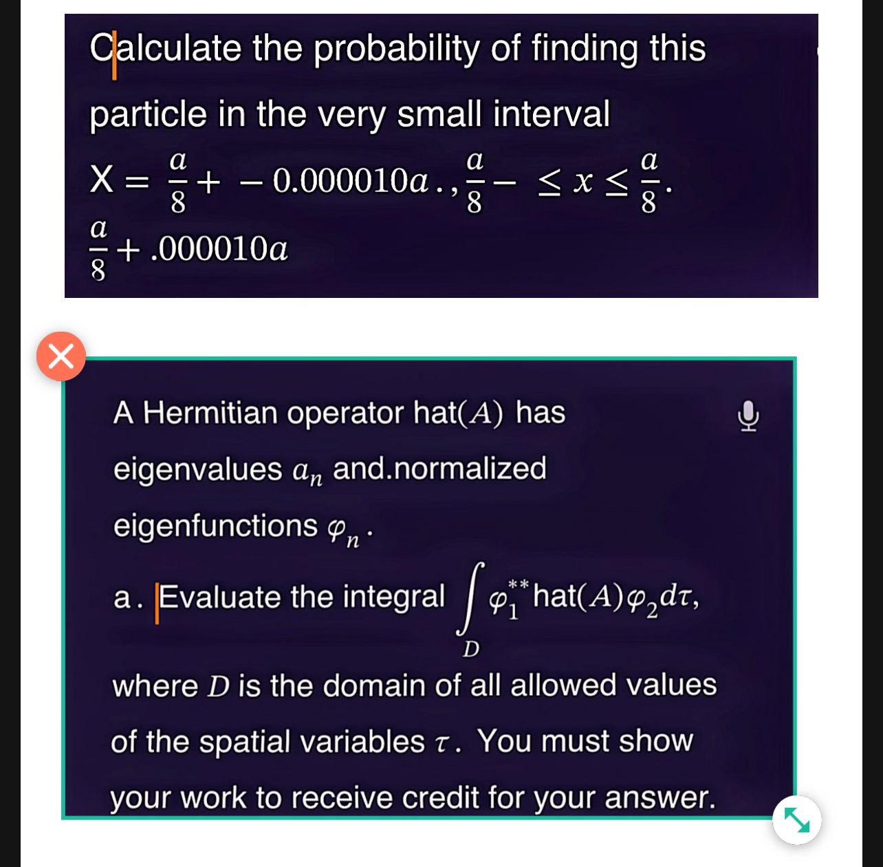 Solved Calculate the probability of finding this particle in | Chegg.com