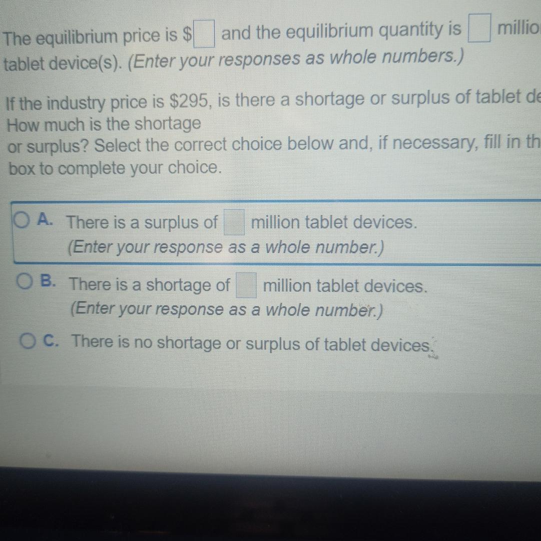 Solved The equilibrium price is $ and the equilibrium | Chegg.com