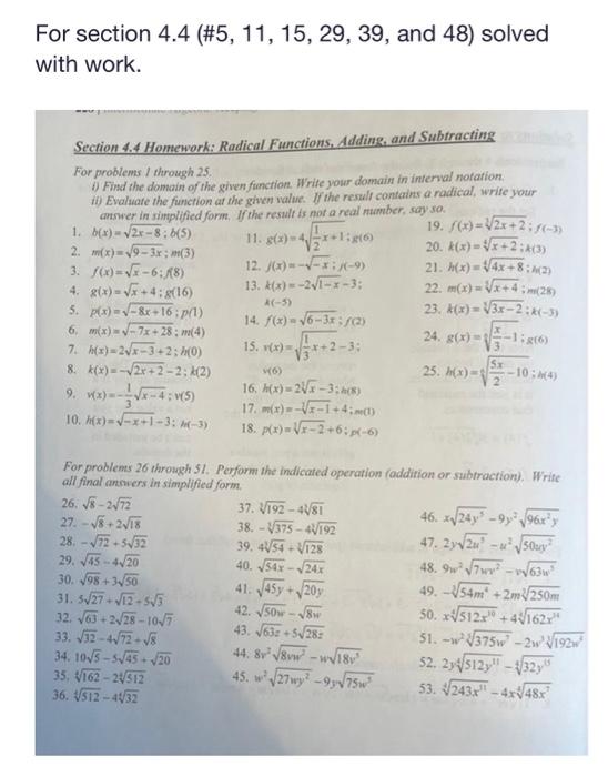 Solved For section 4.4(#5,11,15,29,39, and 48) solved with | Chegg.com