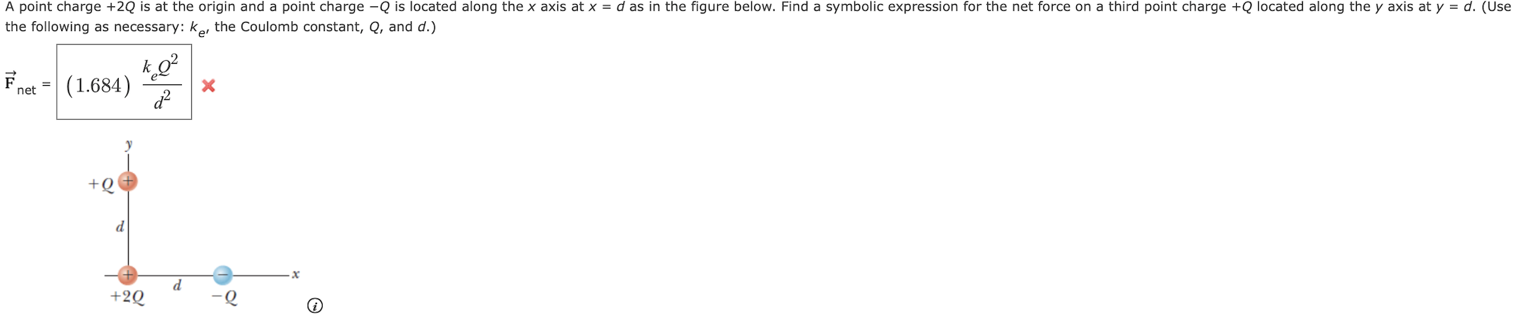 Solved the following as necessary: ke' ﻿the Coulomb | Chegg.com