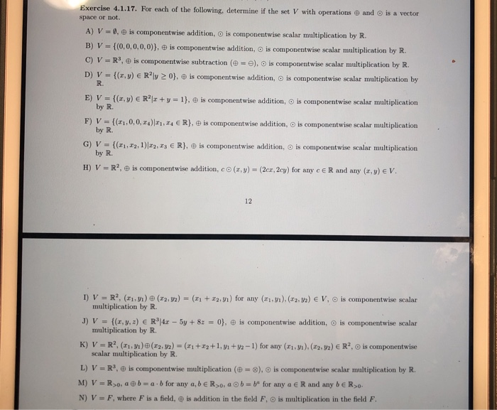 Solved Exercise 4.1.17. For each of the following, determine | Chegg.com