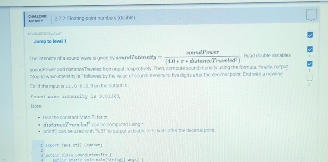 Solved CHALIENGEACTIVITY2.7.2. ﻿Floating-point numbers | Chegg.com