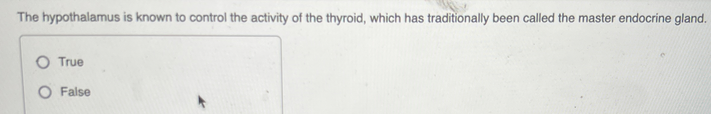 Solved The hypothalamus is known to control the activity of | Chegg.com