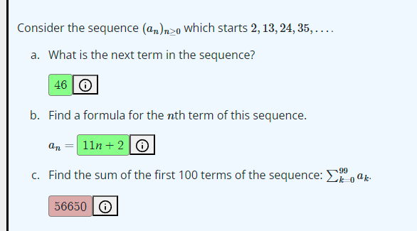 Solved Consider the sequence (an)n≥0 ﻿which starts | Chegg.com