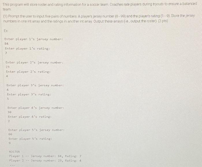 Solved (2) Implement a menu of options for a user to modify | Chegg.com