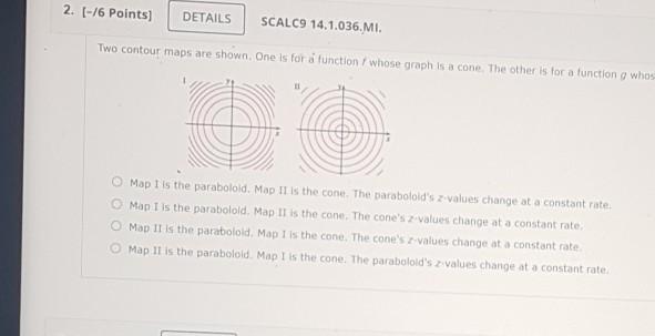 Solved Two contour maps are shown. One is for a function f | Chegg.com