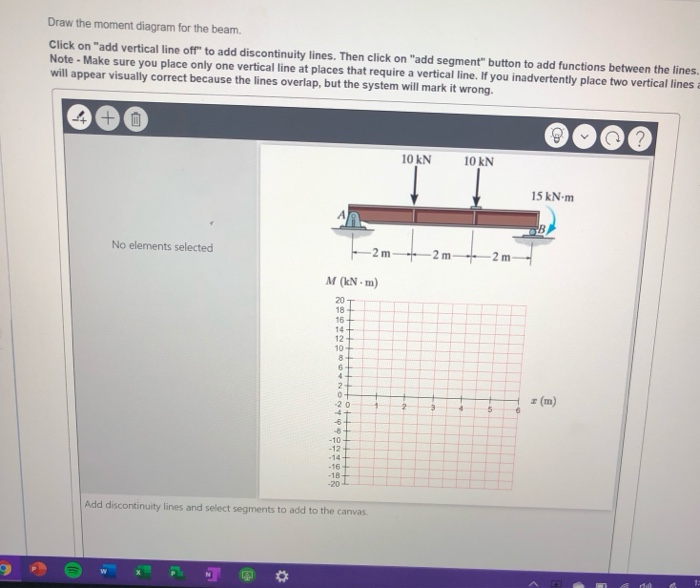 Solved Draw the moment diagram for the beam. Click on "add | Chegg.com