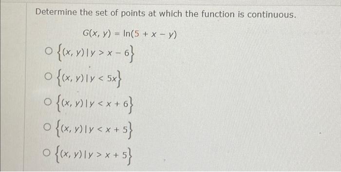 Solved Determine the set of points at which the function is | Chegg.com