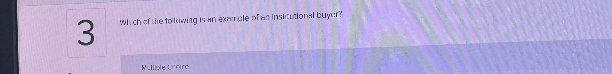 Solved Which of the following is an example of an | Chegg.com