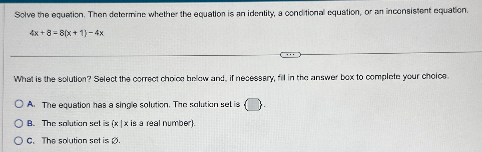 Solved Solve the equation. Then determine whether the | Chegg.com