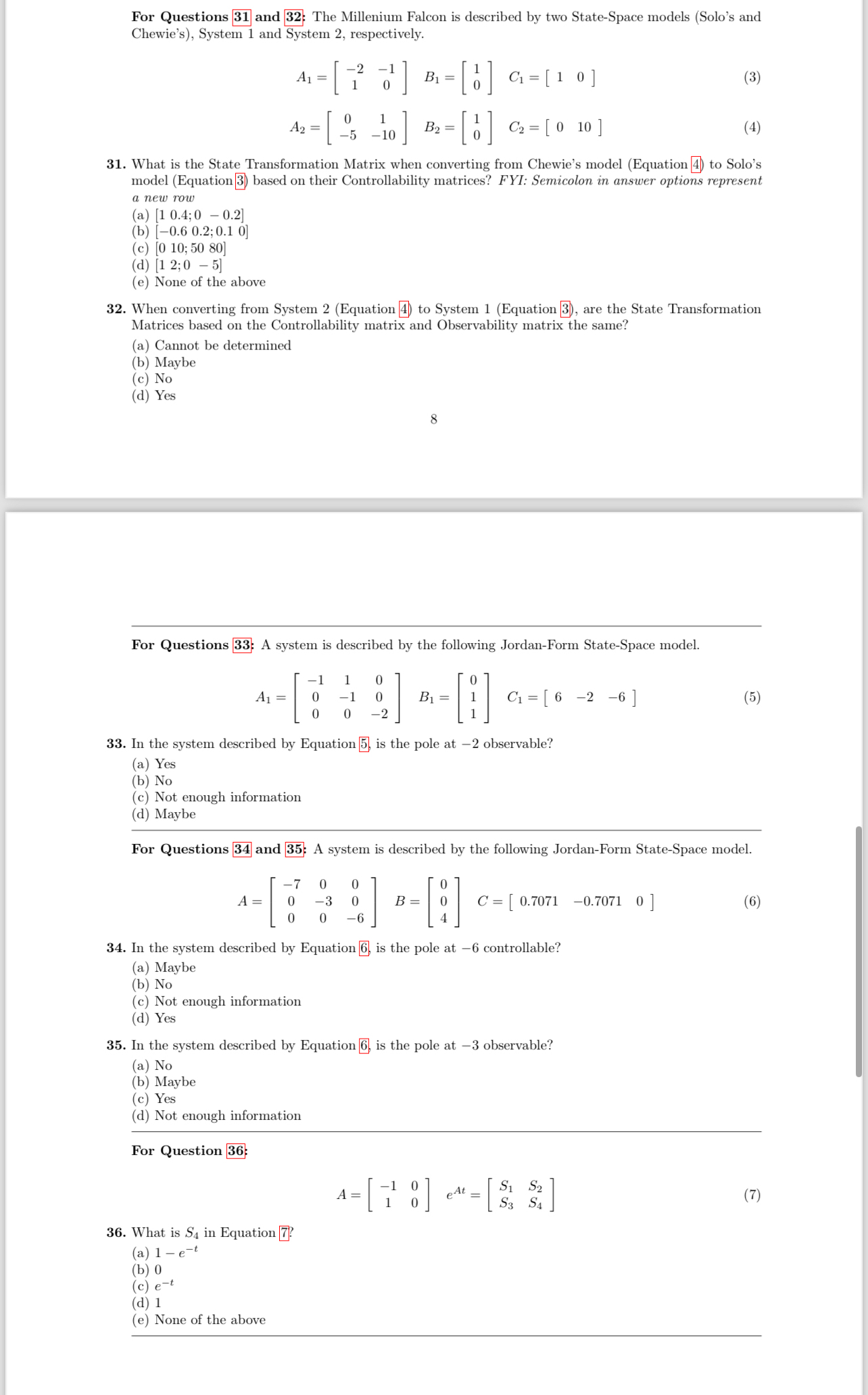 Solved For Questions 31 ﻿and 32: The Millenium Falcon is | Chegg.com