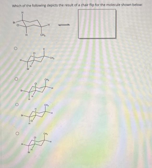 Solved Which of the following depicts the result of a chair | Chegg.com