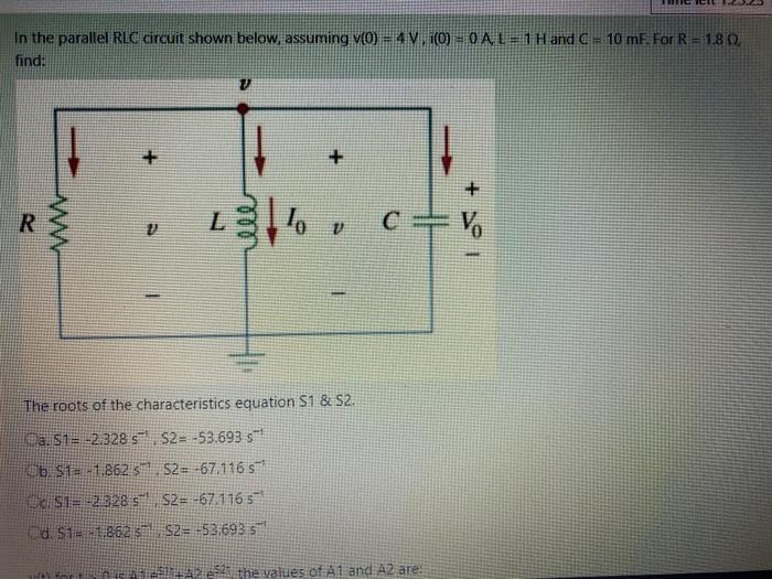 Solved In the parallel RLC circuit shown below, assuming | Chegg.com
