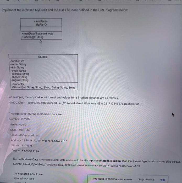 Solved implement the interface MyFllelO and the class | Chegg.com