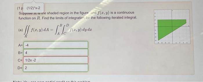 Suppose n is the shaded region in the figure and | Chegg.com
