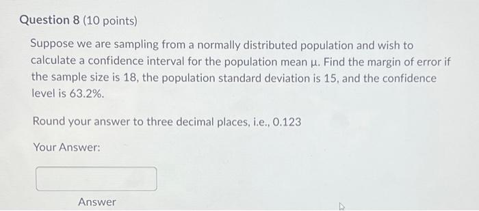 Solved Suppose we are sampling from a normally distributed | Chegg.com