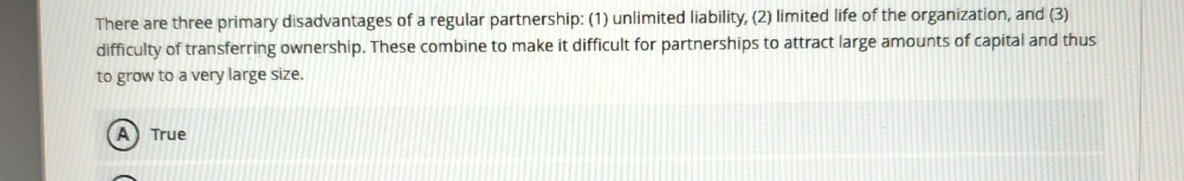 Solved There are three primary disadvantages of a regular | Chegg.com